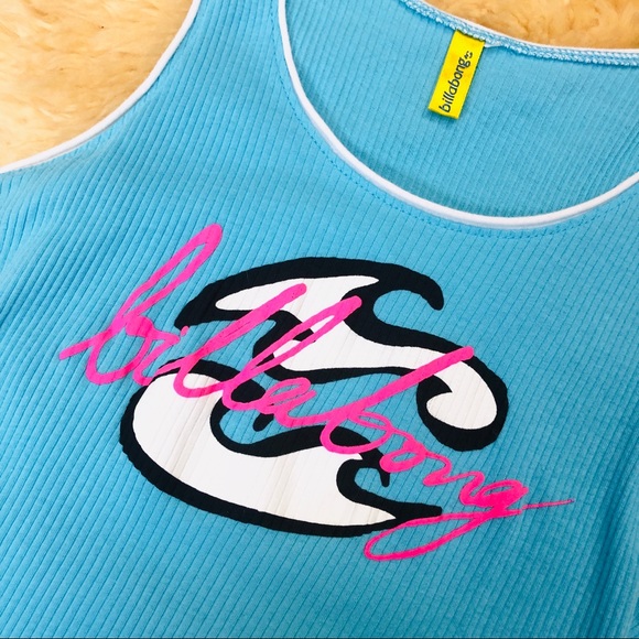 Billabong | Tops | Billabong Womens Tank Top With Black Pink Logo ...